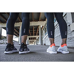 Under Armour Adult Run No Show Tab Socks, 2-Pairs , Black/White , Medium