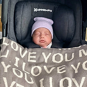 I Love You More Baby Blanket - Luxury Baby Toddler Gift in Deluxe Gift Box - Cotton Stroller Blanket - Unisex Newborn Blanket for Boy or Girl (35 x 45 inches)