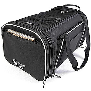 Smiling Paws Pets - Airline Approved Pet Carrier - for Small Pets - TSA Approved - Only 9 Inches Tall - Fits Under All Airplane Seats! (17"x11"x9")