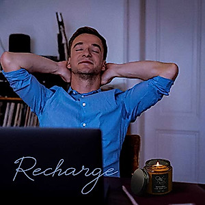 TRINIDa Relax & Recharge - Sleep Candles Gifts for Men, Aromatherapy Scented Candles Gift Set for Anxiety Relief & Promotes Sleep, Anniversary Birthday Bath Relaxation Candles Gifts for Men