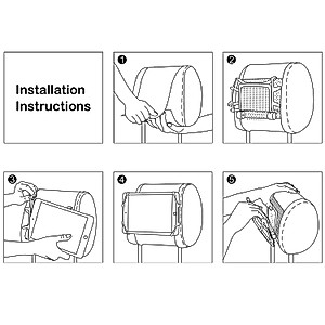 TFY Car Headrest Mount for 7-10 inch Fire, Fire HD, Kids Edition Tablets, Angle Adjustable Holder with Silicon Holding Net
