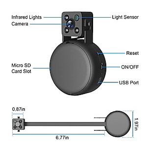 FULAO Mini Hidden Camera Small WiFi Spy Camera FHD 1080P Tiny Nanny Cam for Home/Office Security Stronger Night Vision - Flexible Lens - Indoor/Outdoor Use