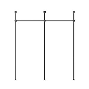 LANJIN Industrial Pipe Clothing Rack On Wall,Moden Wall Mounted Closet Storage Rack,Hanging Clothes Retail Display Rack,Heavy Duty Steampunk Garment Racks,Black & Double A