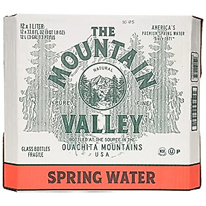 Mountain Valley Water, Water Spring, 33.8 Fl Oz, 12 Pack