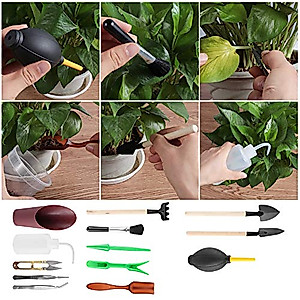 Kaufpart Garden Tools,13pcs Mini Garden Hand Tools Outdoor Bonsai Planting Transplanting Flower Succulent Gardening Tools