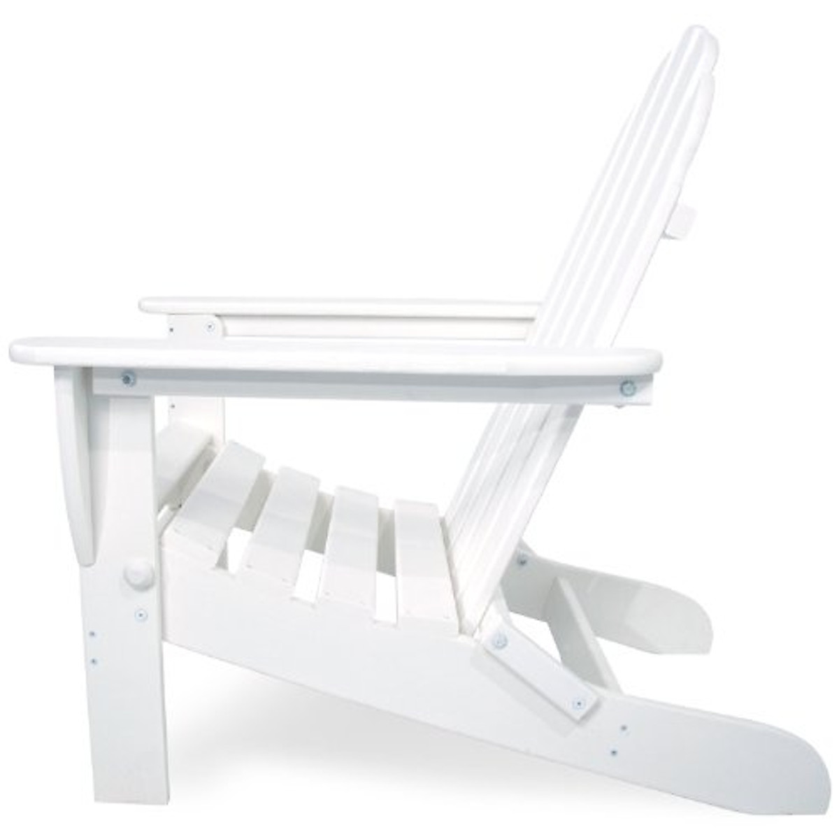 POLYWOOD AD5030WH Classic Folding Adirondack Chair, White