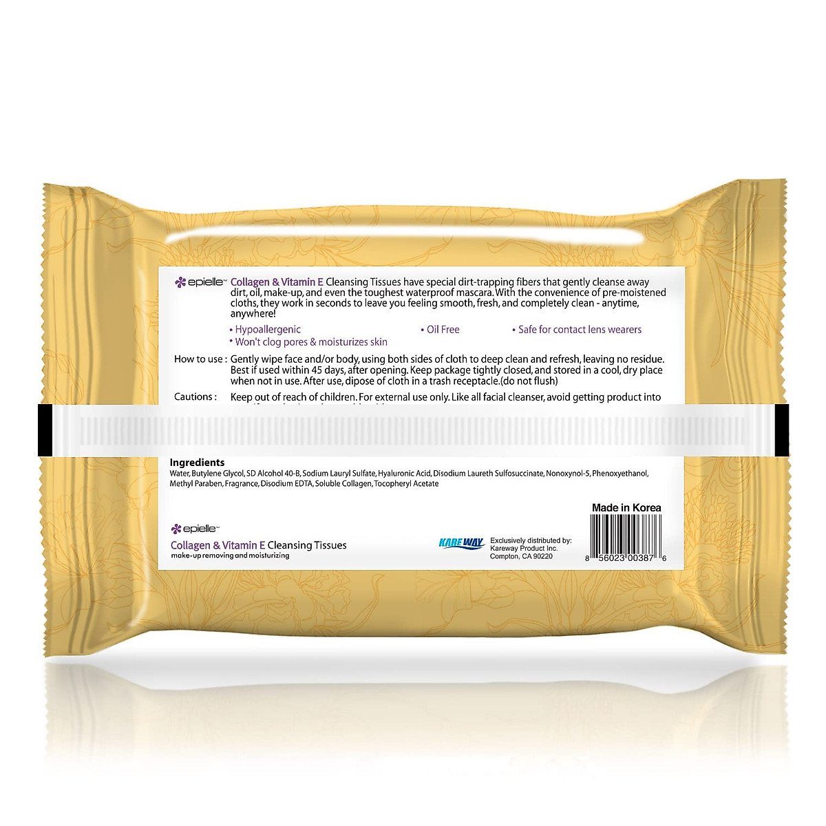 Epielle OG Makeup Remover Cleansing Wipes | Gentle for All Skin Types | Daily Facial Towelettes | Ideal Beauty Gift, Spa Day Set | 4-Pack | Korean Skincare