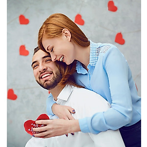 DolliBu I Love You Red Heart Plush - Mini Stuffed Heart Plush Toy, Special Anniversary Valentines Day Heart Plush Accent, Cute Small Heart Shaped Plush Decor, Romantic Stuffed Animals Heart- 3 Inches