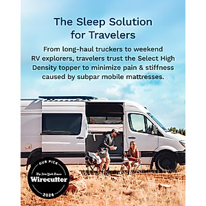 ViscoSoft 3 Inch Memory Foam Mattress Topper Short Queen - Select High Density Ventilated RV/Camper Mattress Pad - Premium Removable Rayon Cover