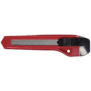 Hyde Tools 42047 Snap-Off Retractable Blade Utility Knife with Postive Lock , Red