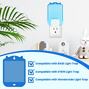 10 Pack Refill Cartridges Compatible with Raid Plug-in Blue Light, Replacement Glue Cards for Stem Blue Light Wall Plug-in