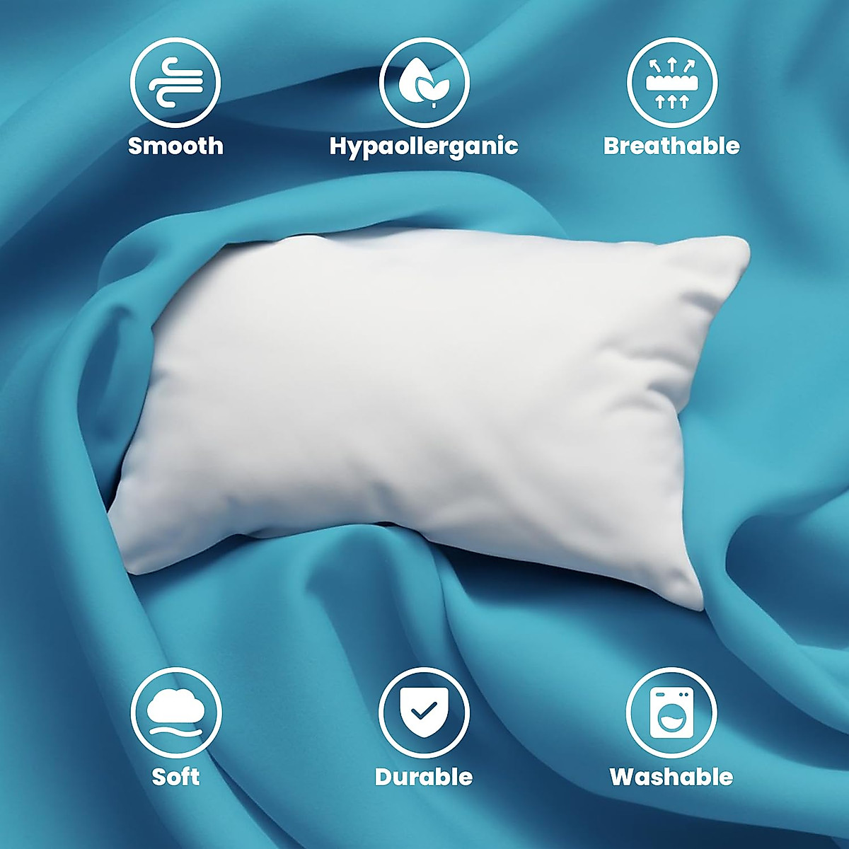 Avalon Bedding Pillow Cases Standard Size White Pillow Cases Set of 12 Cotton Blend 200 TC Soft & Breathable Perfect for Home & Hospital, Hotel Quality Queen Pillow Protectors 30x20 Inches