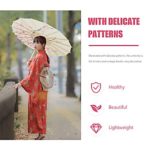 Gadpiparty Oiled Paper Umbrella Chinese Classical Plum Blossom Paper Umbrella Parasol Art Dance Japanese Umbrella Wedding Bridal Party Photo Prop Decorations