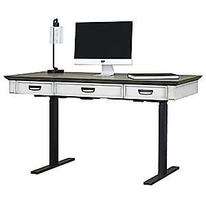 Martin Furniture Electric Sit/Stand Desk, White