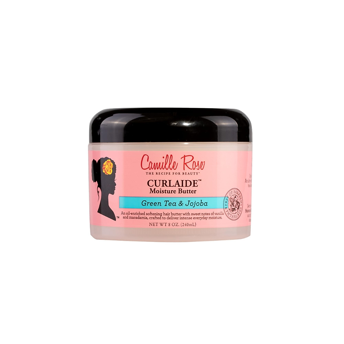 Camille Rose Curlaide Moisture Butter, Hair Styling Cream for Intense Moisture to Strengthen and Nourish Strands, 8 oz