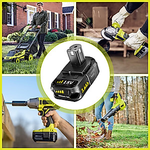 VANON Replacement for Ryobi 18V Battery 3.6Ah Lithium ion 18 Volt Batteries Replacement for Ryobi 18V Cordless Tools P102 P107 P105 P104 P103 P108 2Pack.