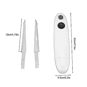 Electric Fillet Knives Support Battery Powered, Stainless Steel Cordless Rechargeable Steak Knife, Portable Time Saving for Home Restaurant Fishing Picnic