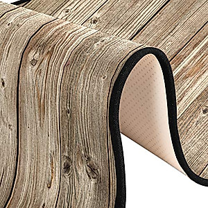 Sunflowers On Wood Board Kitchen Rugs Non-Slip Soft Doormats Bath Carpet Floor Runner Area Rugs for Home Dining Living Room Bedroom 72" X 24"