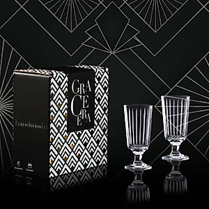 Grace Era Cocktail Glasses Set Premium Glassware Set for Pina Colada, Large Shrimp Cocktail, Margaritas, Ideal for Refreshing Hurricane Cocktail, Goblet Thick Bottom for Coronaritas Set of 2-8oz