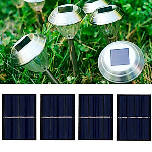 Nachukan 4Pcs 0.65W 2V DIY Solar Panel Charging Module System Board for Solar Toys Lights Battery - 60x80mm Outdoor Solar Panel Kits
