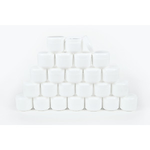 Vivaplex, 24, White, 2 oz Cosmetic Jars, with Liners and Dome Lids