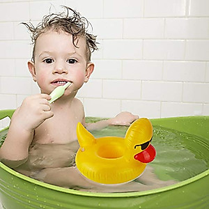 SAVITA 14pcs Inflatable Drink Holders with 1 pcs Air Pump, Cute Cup Coasters Drink Floats for Summer Pool Party Decorations, Fun Tub Toys for Kids