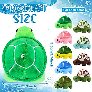 36 Pcs Mini Turtle Stuffed Toy Bulk Small Turtle Animal Plush Toys Soft Cute Turtle Stuffed Animal Turtles Decorations Turtle Sea Party Favor for Adults Ocean Themed Birthday Supplies, 2.7 x 3.7 Inch