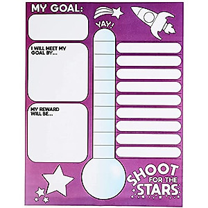 Bright Creations Goal Thermometer Trackers for Classrooms, 6 Pack (17 x 22 In)