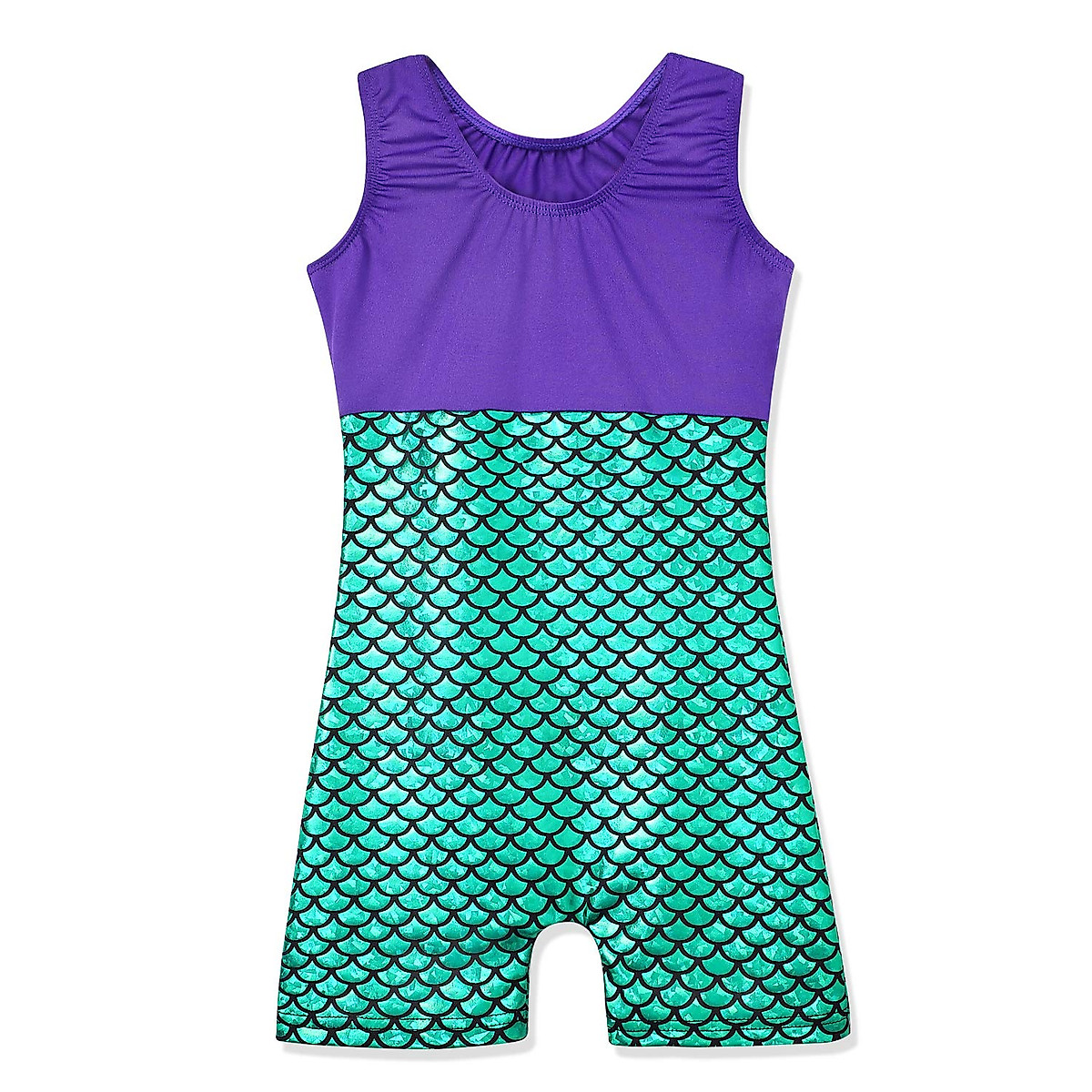 HOZIY Mermaid Leotards for Girls Gymnastics 4t 5t Green Purple Toddlers Bodysuits Dance Wear