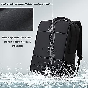 Seekvigor Laptop Backpack, Mens Backpack for Work, Work Backpack for Women, College Backpack, Travel Backpack, Holds 15.6 Inch Laptop, Can be Used as Travel Business Work - Black