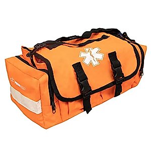 Primacare KB-RO24 Empty First Responder Bag, 15"x9"x8", Professional Compartment Kit Carrier for Trauma and Emergency Medical Supplies, Orange
