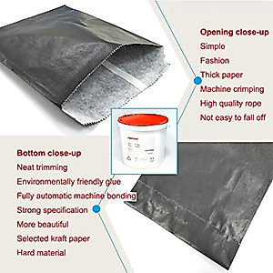 AZOWA Candy Buffet Bags Black Color 6 x 9 In Large Paper Treat Bags Pack of 100