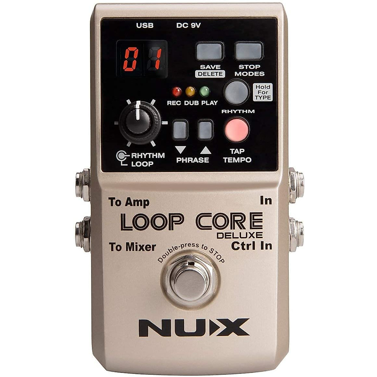 NUX Loop Core Deluxe Pedal Bundle with 2 Patch Cables, 2 Instrument Cables, 9V Power Supply and Daisy Chain