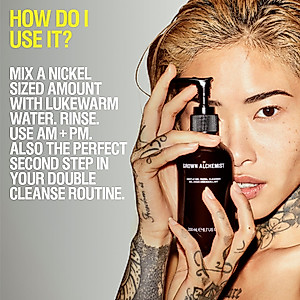 Grown Alchemist Gentle Gel Facial Cleanser with Bergamot and Rosebud. Hydrating Exfoliating Face Wash with Willow Bark, a Salicylic Acid Alternative. Natural Facewash for Men and Women