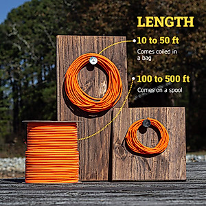 SGT KNOTS Marine Grade Bungee Cord - 100% Elastic Cord, Dacron Polyester Bungee Shock Cord for DIY, Tie Downs, Commercial Uses | 1/4" x 25 ft, Black