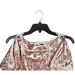 Hangon Recycled Plastic with Notches Shirt Hangers, 17 Inch, Black, 200 Pack (HORB-200)