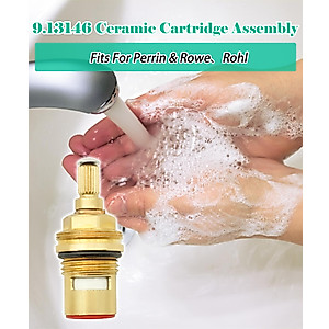 9.13146 Faucet Cartridge Fits For Perrin & Rowe (ROHL),Hot Ceramic Cartridge Faucet Parts,Temperature 40F-140F,Pressure 20PSI-125PSI