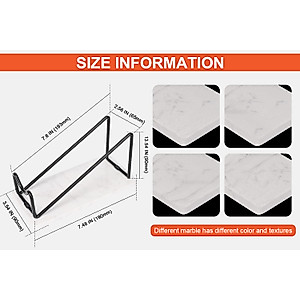 HarJue Tabletop Wine Rack, Wine Racks Countertop, Perfect Metal Wine Bottles Holder with Elegant Marble Base for Wine Lovers, Freestanding Wine Bottle Storage-Stylish Matte Black