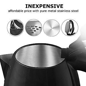 DEZIN Electric Kettle Upgraded, 2L Stainless Steel Tea Kettle, Fast Boil Water Warmer with Auto Shut Off and Boil Dry Protection Tech for Coffee, Tea, Beverages, Black