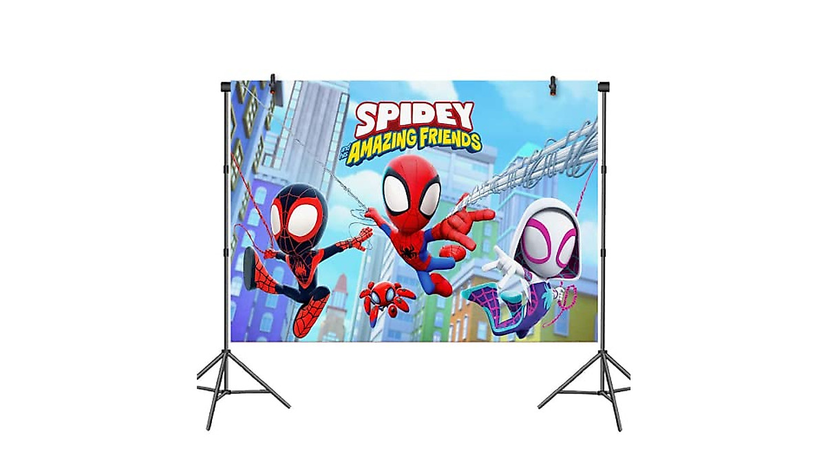 Spidey and His Amazing Friends Backdrop for Kids Party | Vibrant & Fun