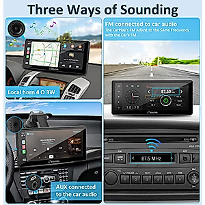 Carpuride W103 2023 Newest 10.3 Inch Full HD Touch Screen Portable Wireless Apple Carplay Android Auto,Mirror Link/Siri/Google/FM,Dashboard Mounted