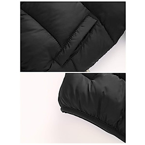 Happy Cherry Toddler Snowsuit Soft Thick Long Sleeve Jacket with a Removable Hooded Zipper Clothing Black Large