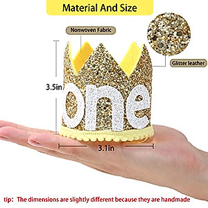 Baby's Sunshine Crown for 1st birthday -  First Birthday for You Are My Sunshine Crown,Birthday Get Together for Decorations,Photo Props for Birthday Party,Birthday Souvenir Gifts（Golden）