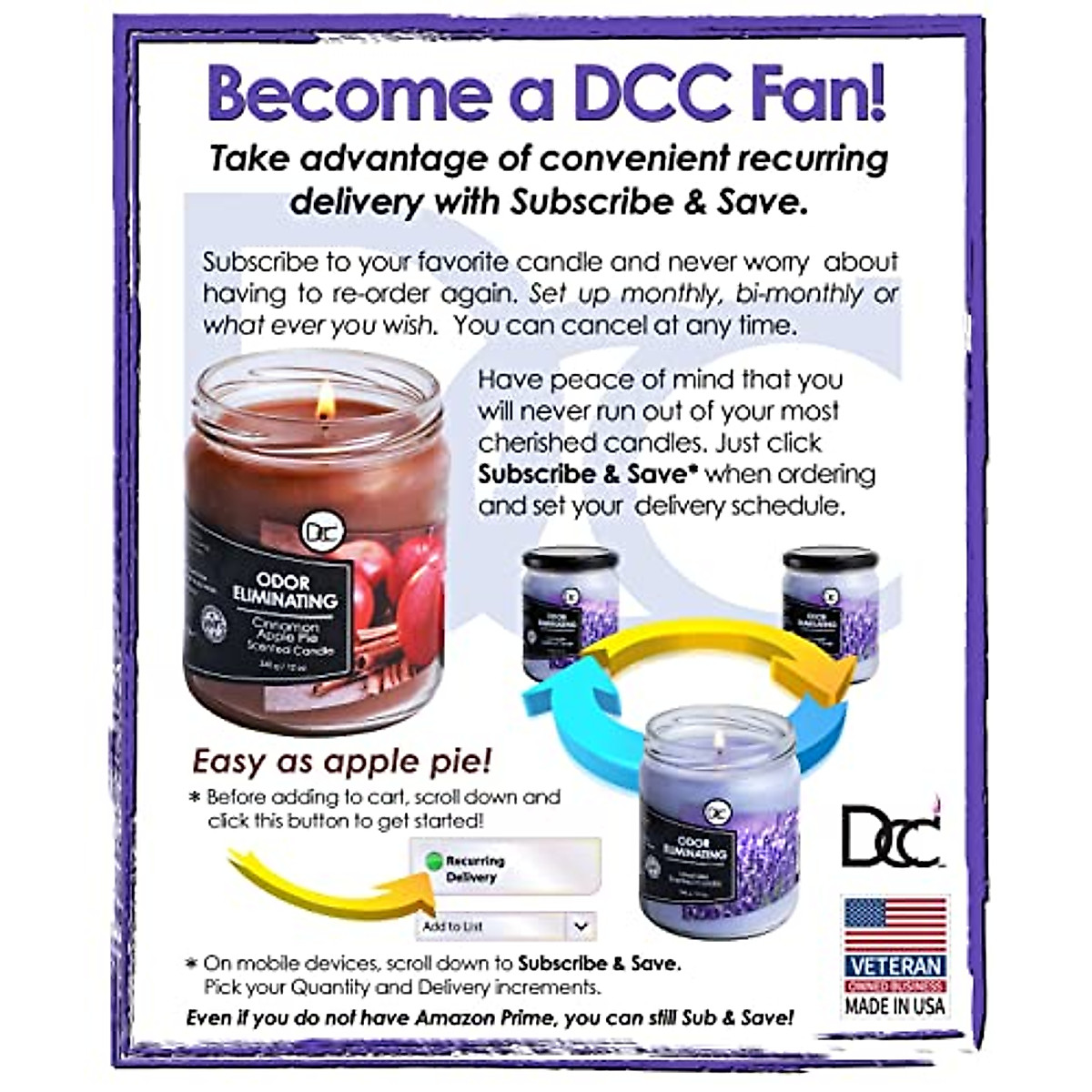 Vanilla Bean Odor Eliminating Highly Fragranced Candle - Eliminates 95% of Pet, Smoke, Food, and Other Smells Quickly - Up to 80 Hour Burn time - 12 Ounce Premium Soy Blend