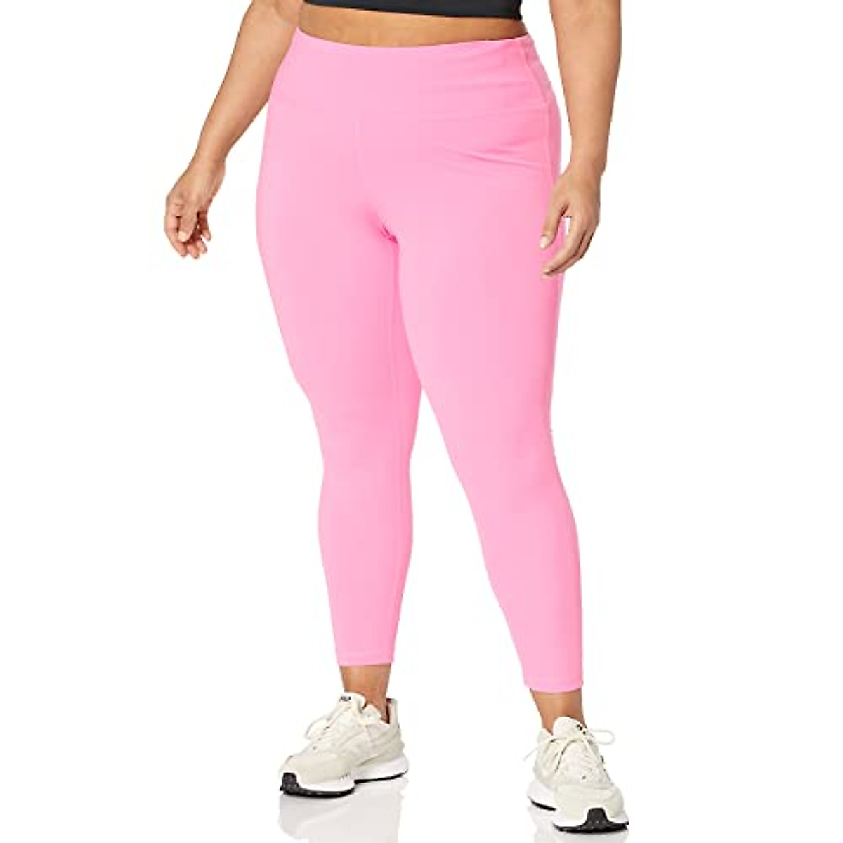 Amazon Essentials Women's Active Sculpt Mid Rise Full Length Legging (Available in Plus Size), Bright Pink, Small