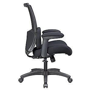 BOLISS Big and Tall 400lbs Office Chair Ergonomic Office Computer Desk Chairs with Lumbar Supprot and Soft Cushion Flip Arms-Black