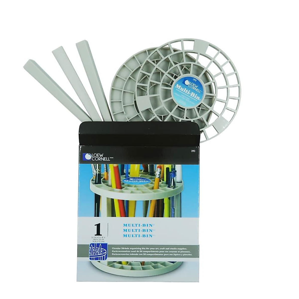 Loew-Cornell 390 Multi Bin Brush Organizer, 49 Hole