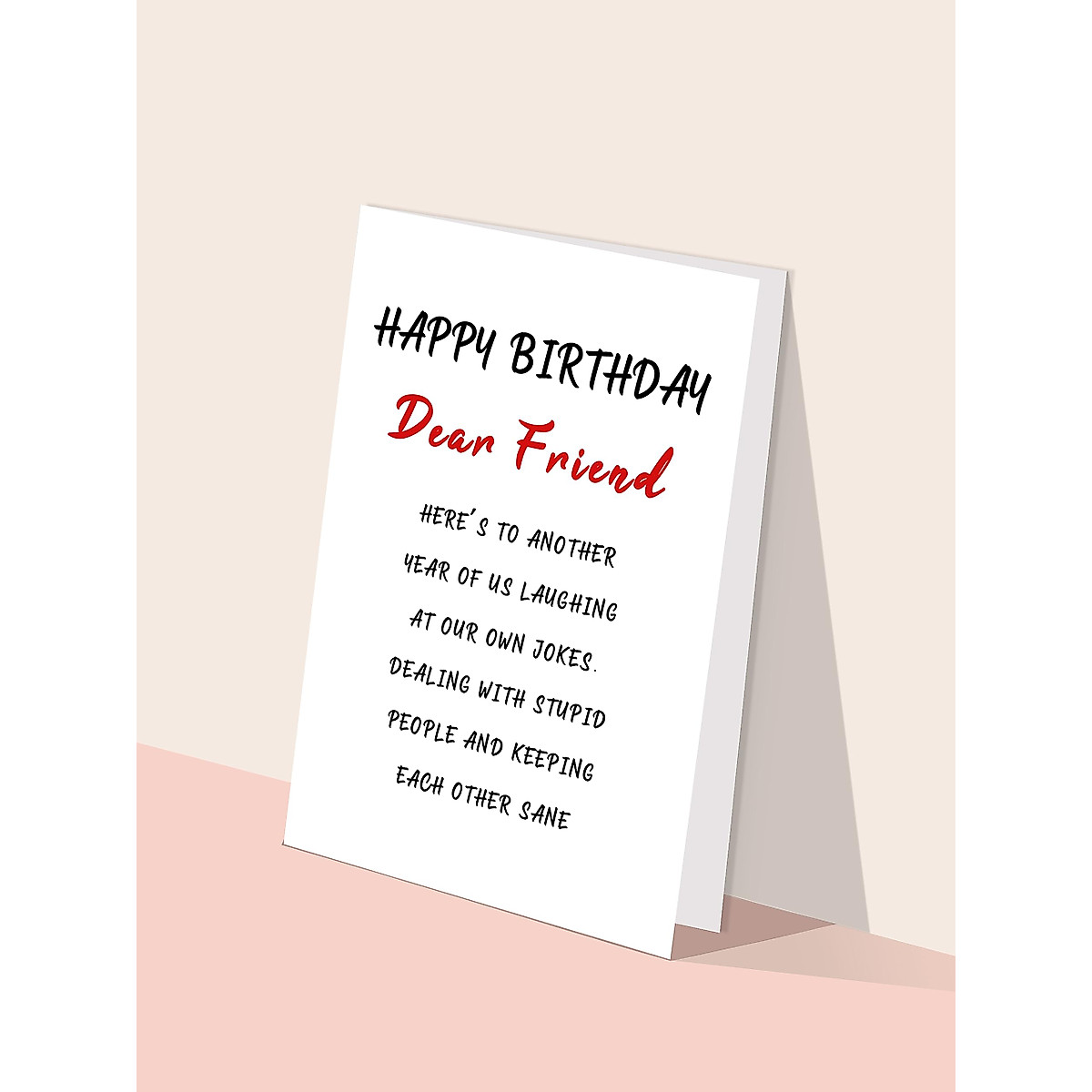 Fumnwoks Greeting Card, Funny Birthday Card for Friend, Premium Quality for Bestie, Gift for Women & Men