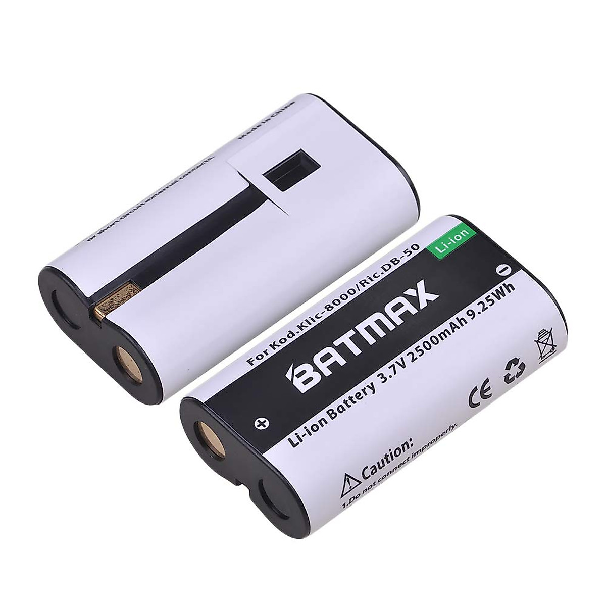 Batmax 2Pcs 2500mAh KLIC-8000 KLIC8000 DB50 Battery + Charger Kits for Kodak Easyshare Zx1 ZxD Z612 Z712 Z812 Z1085 Z1015 Z1012 Z1485 Z8612 is