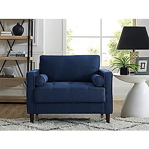 Lifestyle Solutions Lexington Armchair, 39.8" W x 31.1" D x 33.5" H, Navy Blue